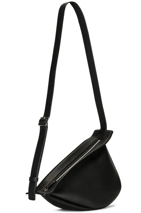 The Row Small Slouchy Banana Bag - Black Pld | Editorialist